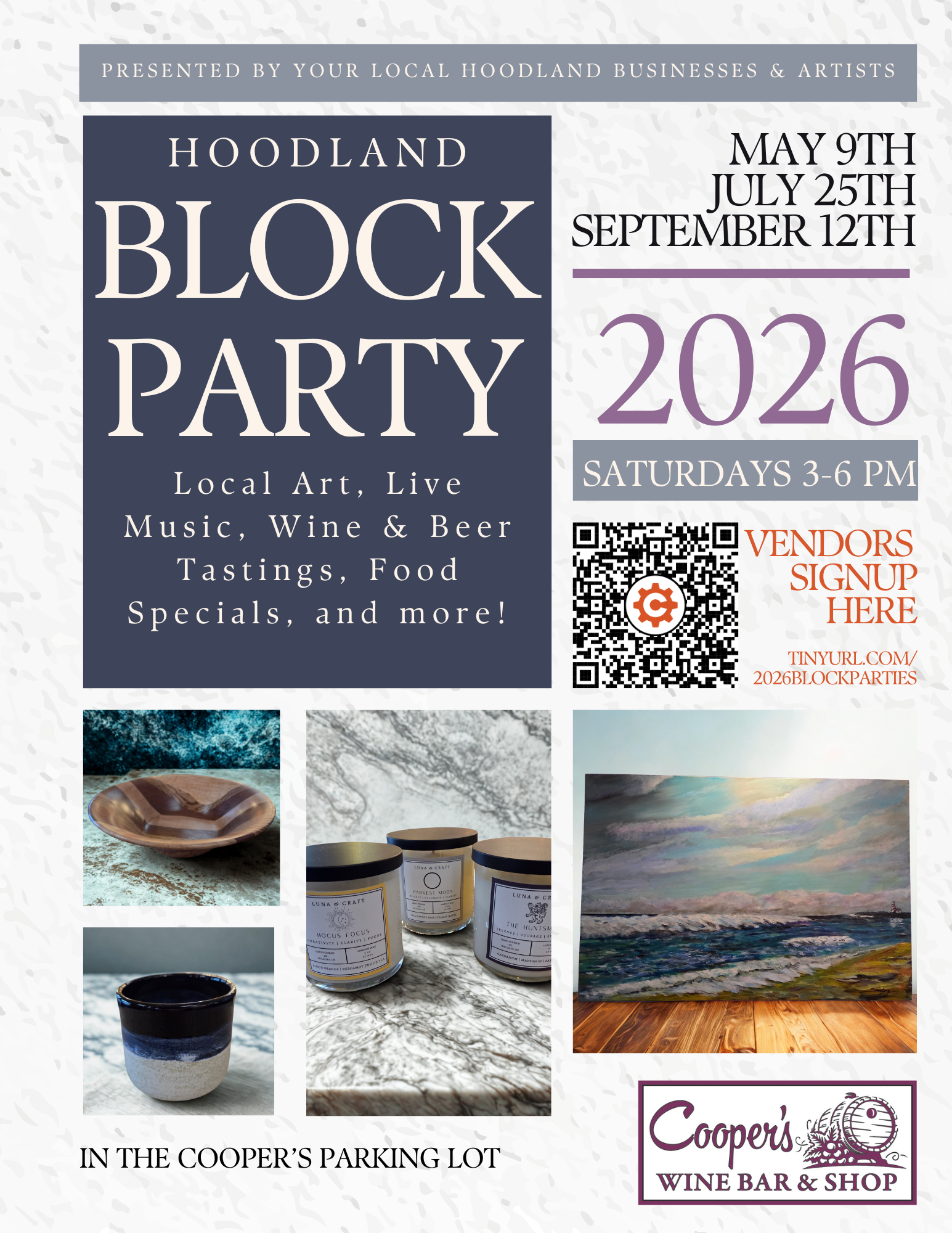 Hoodland Block Parties – Cooper's Wine Bar & Shop